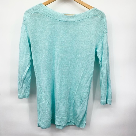 Talbots | Sweaters | Talbots Light Blue Teal Boat Neck Sweater | Poshmark